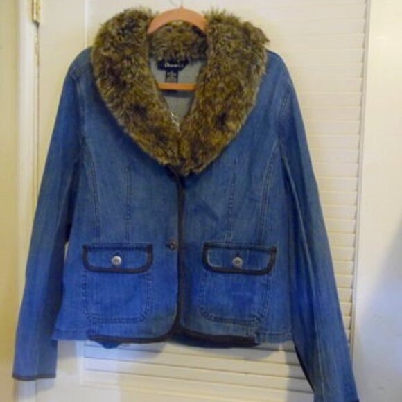 Denim&Co | Jackets & Coats | Denim Co Blue Denim Jean Jacke With Fur ...